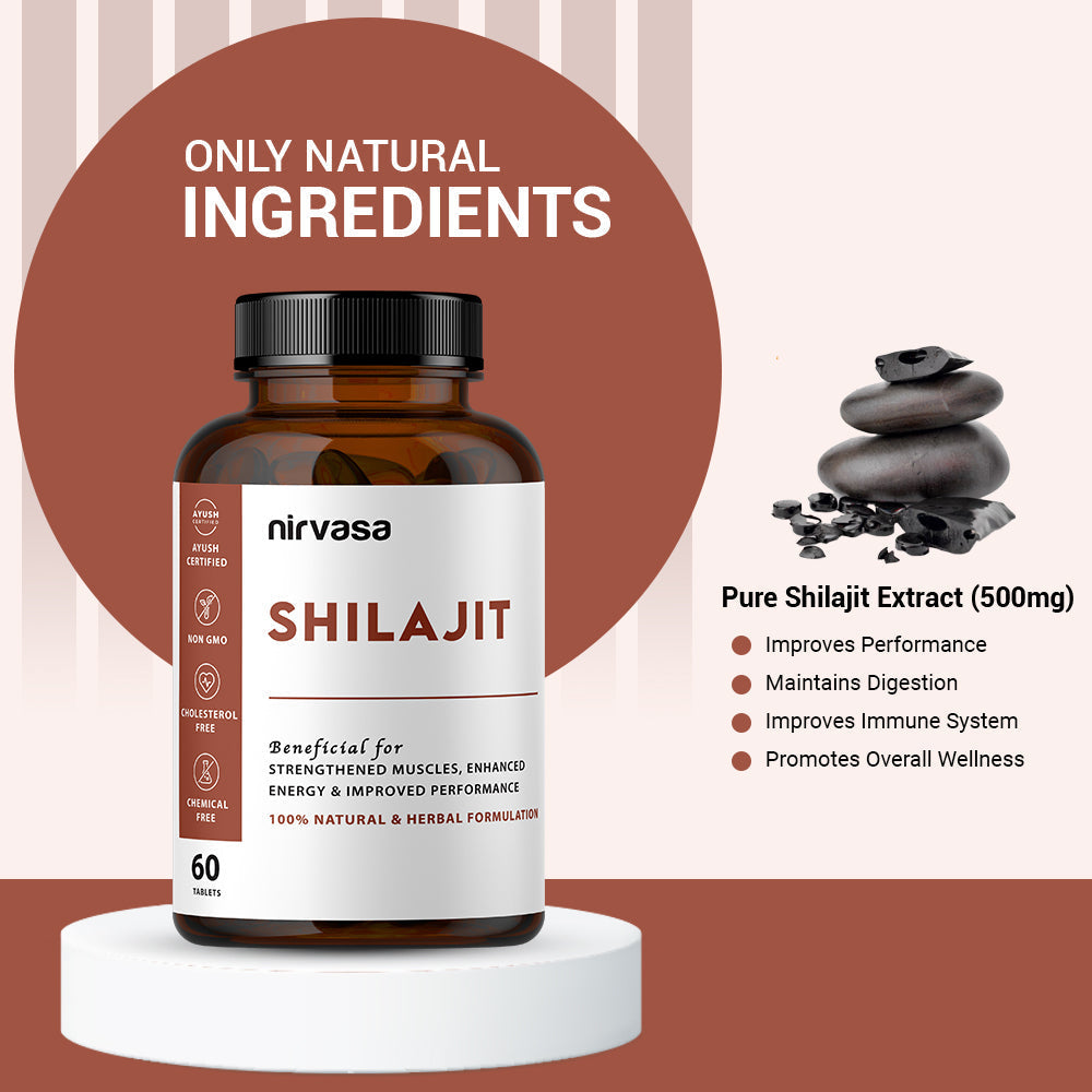 Nirvasa Shilajit & Maxx Josh Tablets Combo for Men - DesiPick