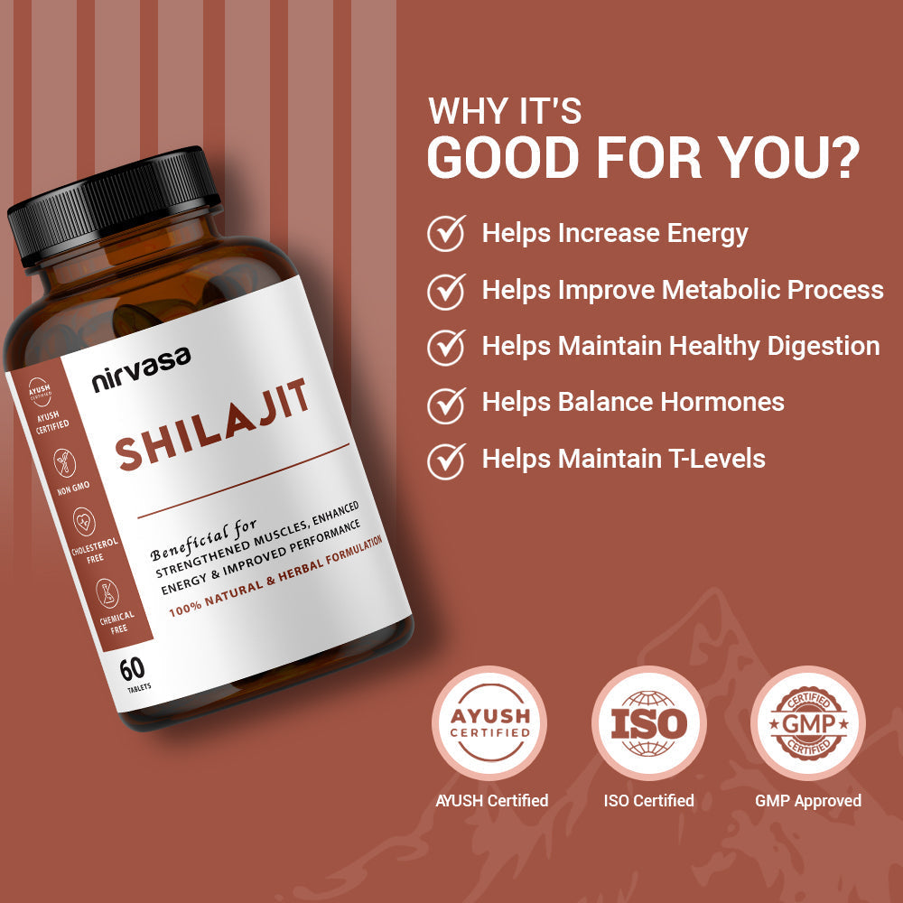 Nirvasa Shilajit & Maxx Josh Tablets Combo for Men - DesiPick