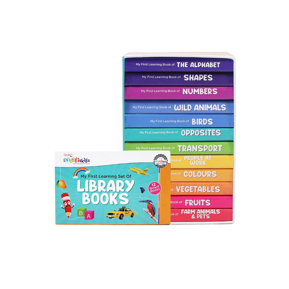 Firstcry Intelliskills My First Learning Set of 12 Premium Board Books ...