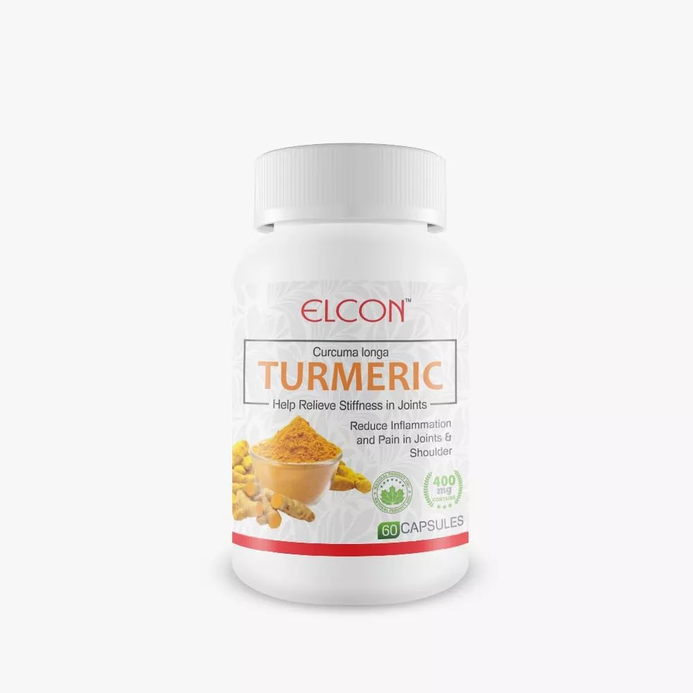 Elcon Turmeric 400Mg Capsule - 60 caps - DesiPick
