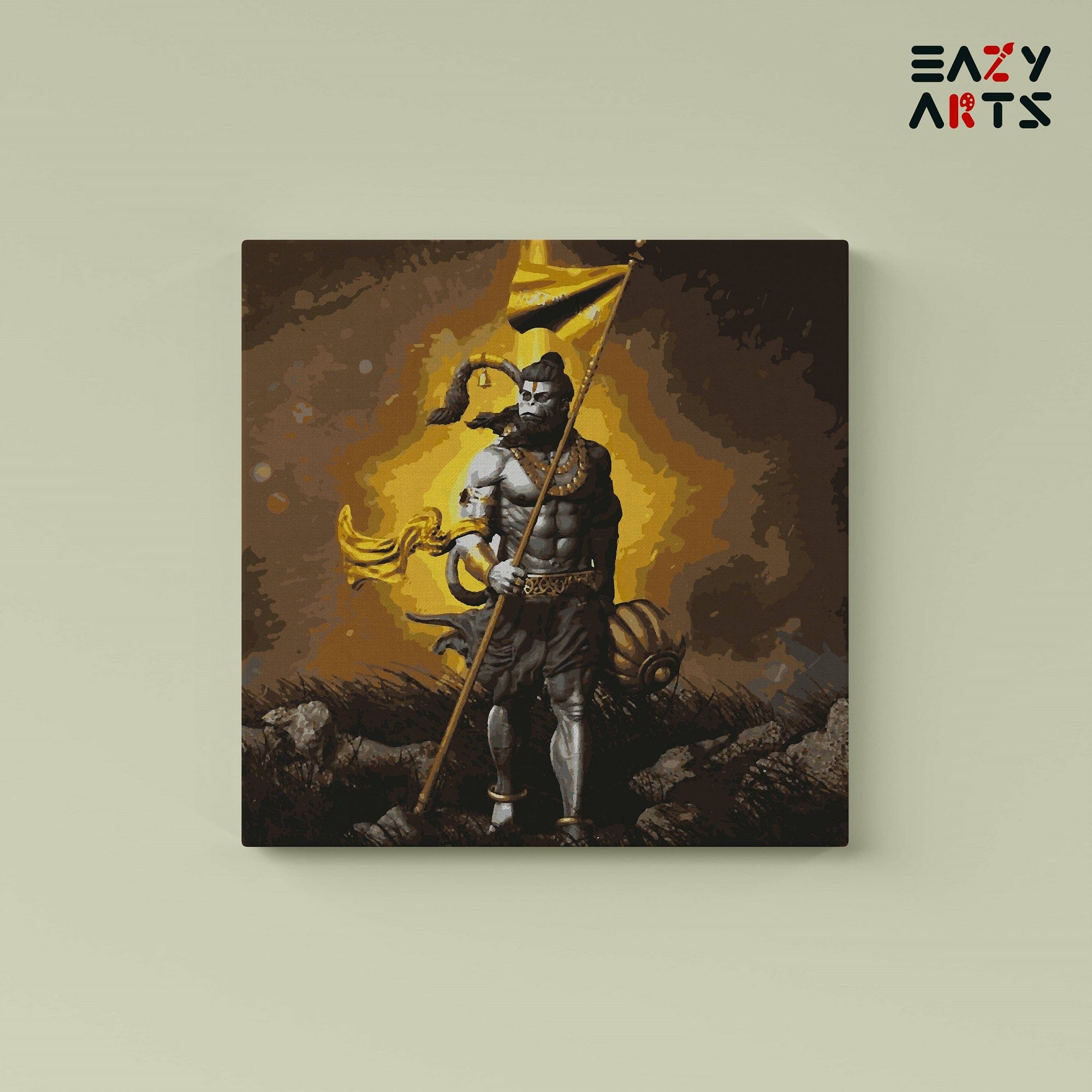 Eazy Arts Lord Hanuman Paint By Numbers kit - DesiPick