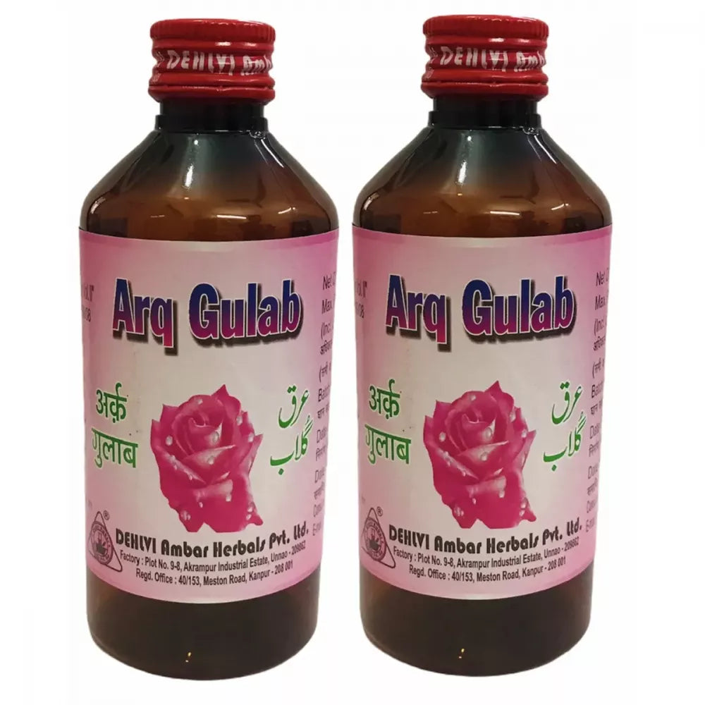 Dehlvi Ambar Arq Gulab - 200 ml (Pack of 2) - DesiPick