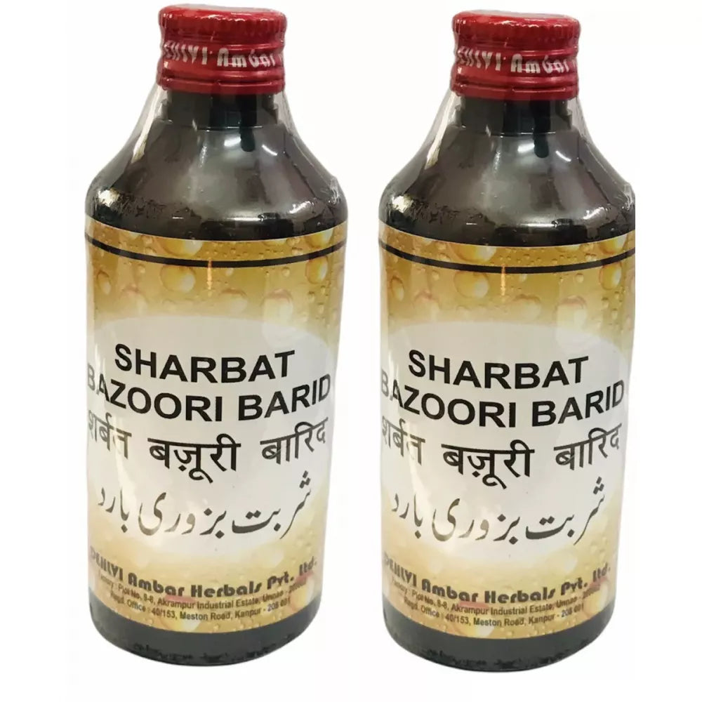 Dehlvi Ambar Sharbat Bazoori Barid - 200 ml (Pack of 2) - DesiPick