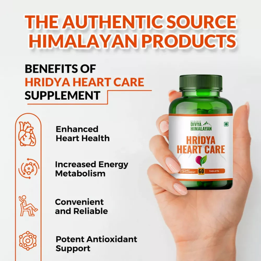 Divya Himalayan Hridya Heart Care Tablets - 60 tabs - DesiPick