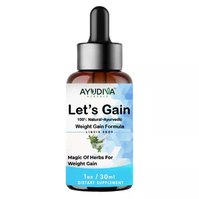 Ayudiva Herbals Let's Gain Weight Gain Liquid Drop - 30 ml - DesiPick