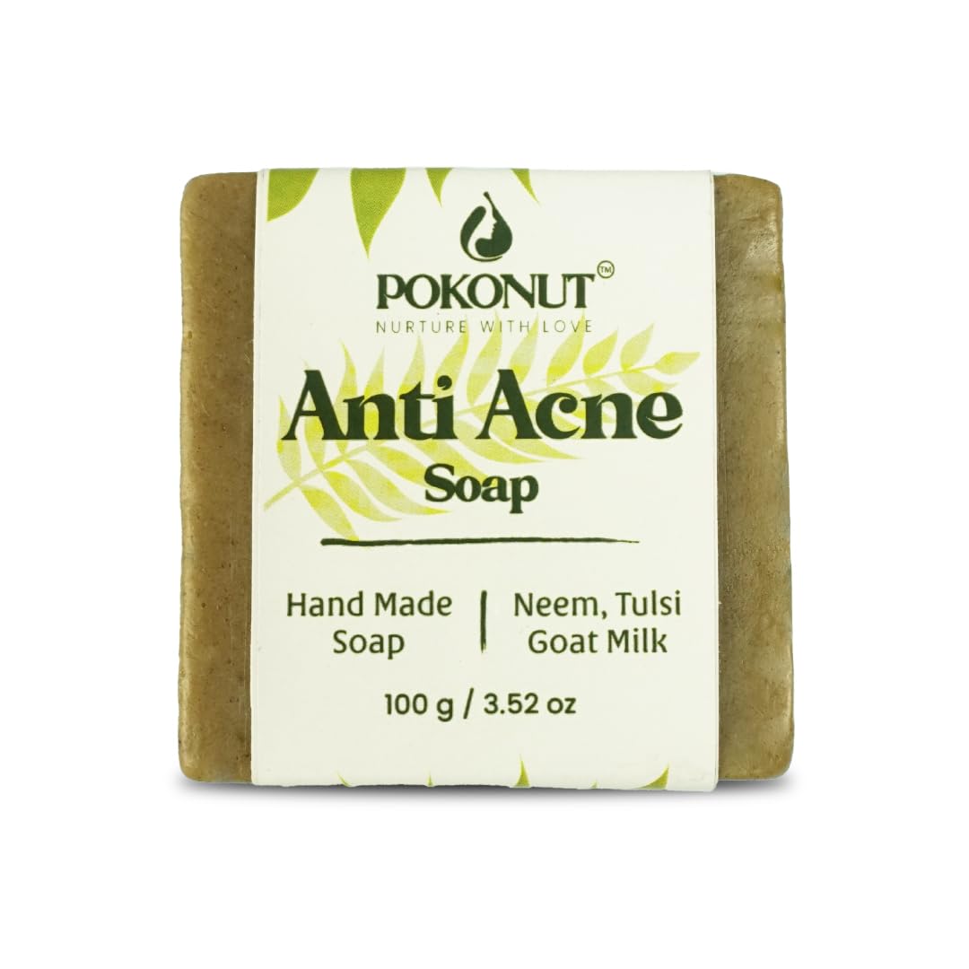 Pokonut Anti Acne Handmade Soap - 100 gms - DesiPick