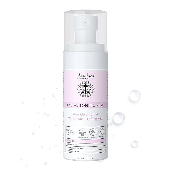 Indulgeo Essentials Rose Geranium Witch Hazel Facial Toner - 60 ml ...