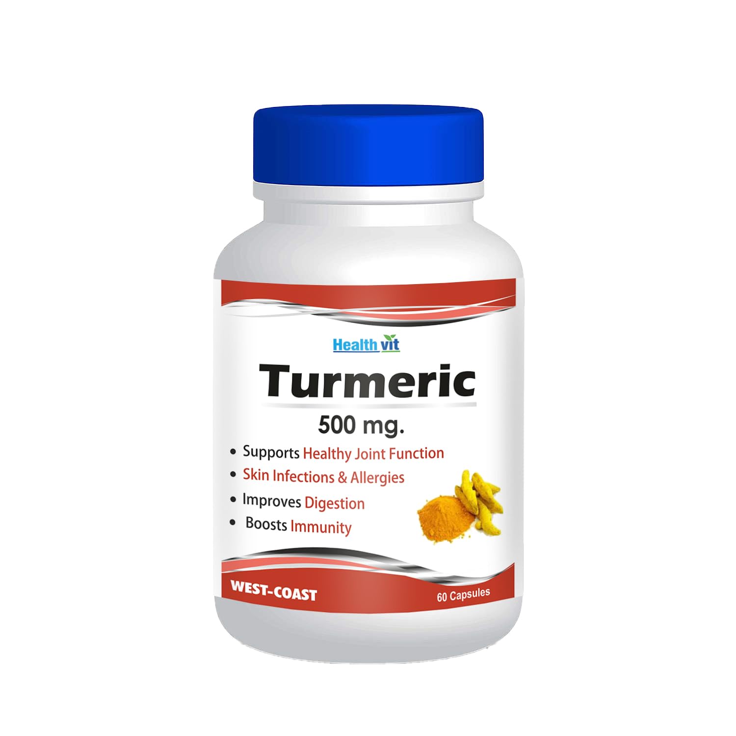Healthvit Turmeric 500 mg - 60 caps - DesiPick