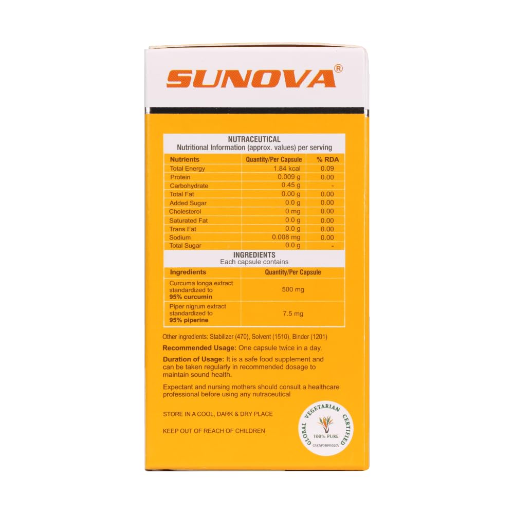 Sunova Curcumin-500 Traditional Immune Support Capsules - 60 caps ...