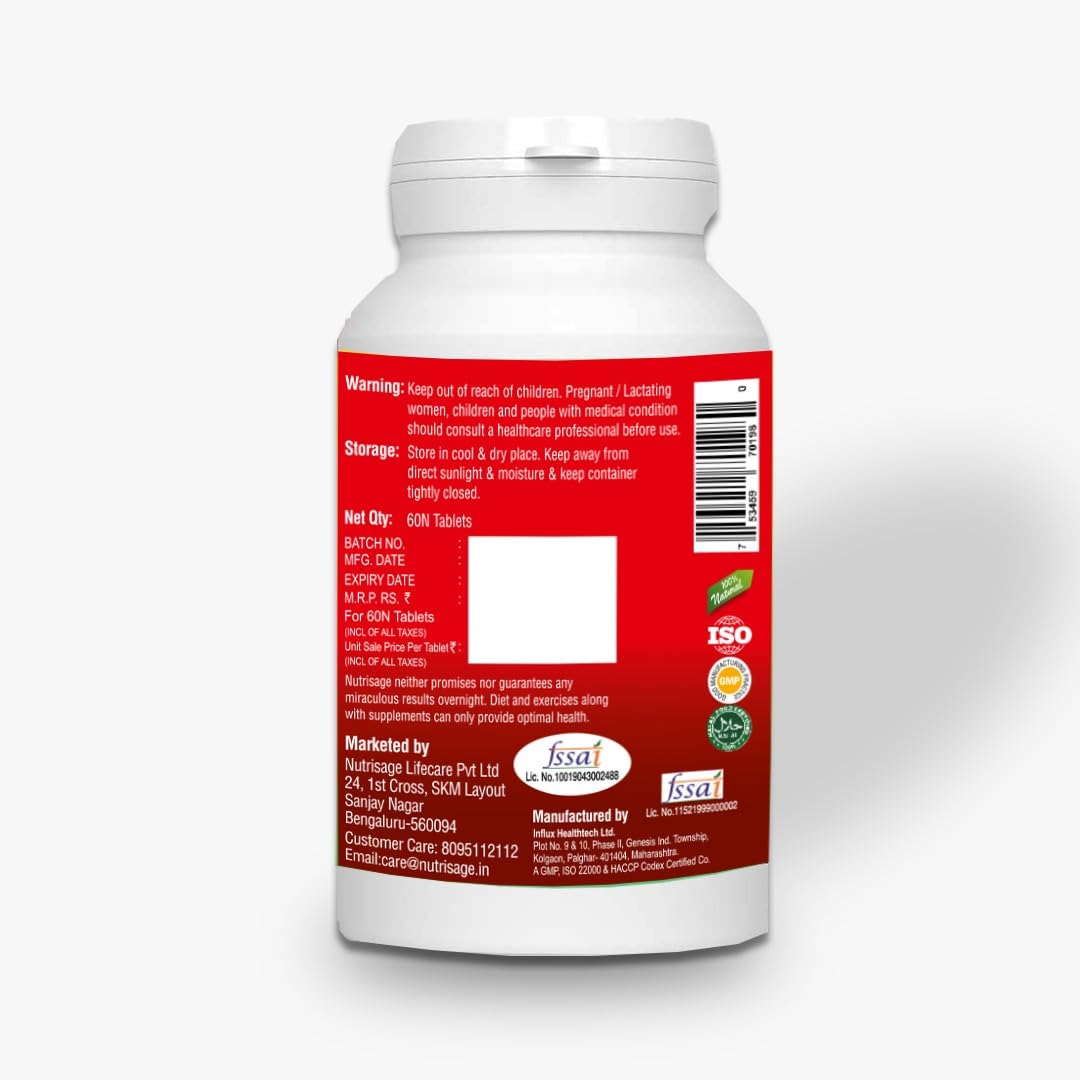 Nutrisage Nerve Support Formula Tablets - 60 Tabs - DesiPick