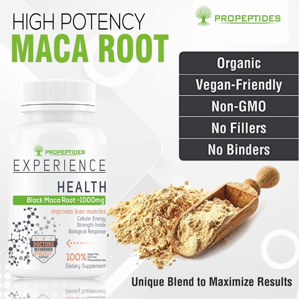 Propeptides Maca Root Powder Extract 1000mg Tablets - 60 Tabs - DesiPick