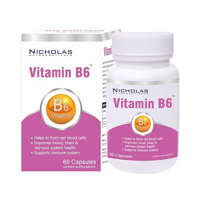 Nicholas Nutraceuticals B6 Supplement - 60 Capsules - DesiPick