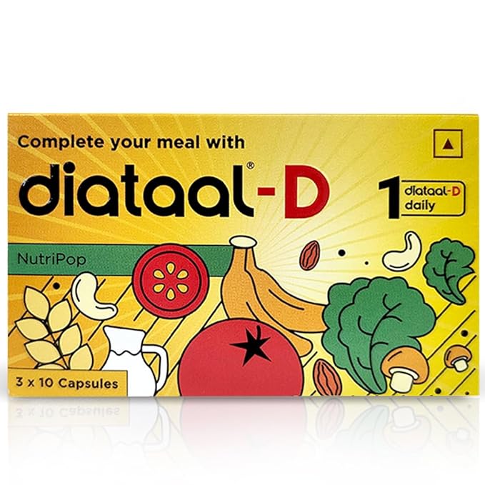 Diataal-D with additional Vitamin D - 30 Capsules - DesiPick
