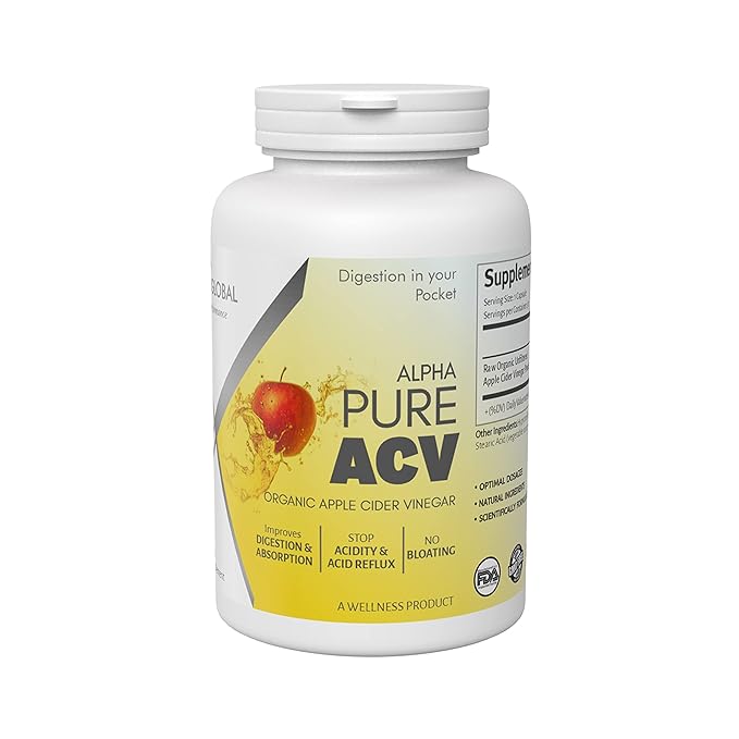 Alpha Mind Global Pure Acv Raw Apple Cider Vinegar - 30 Capsules - DesiPick