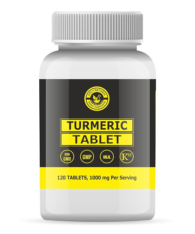 Holy Natural Turmeric Tablet - 120 Tablets - DesiPick