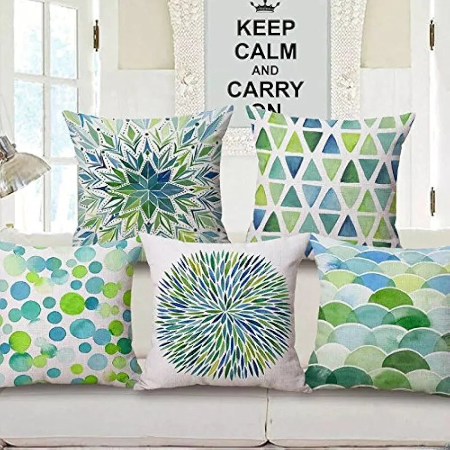 Aerohaven Set of 5 Decorative Hand Made Velvet Throw/Pillow Cushion Co ...