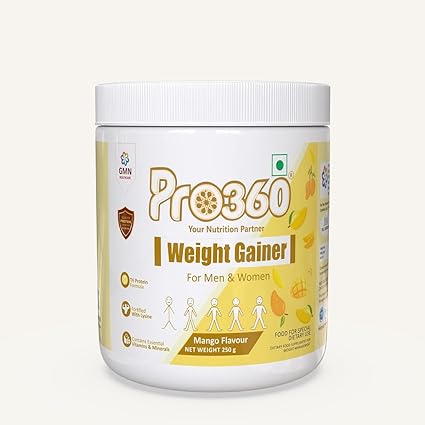 Pro360 Weight Gainer High Protein Powder Mango Flavour - 250 gms - DesiPick