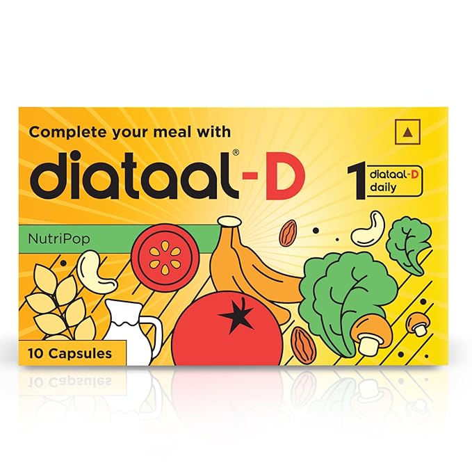 Diataal-D Multivitamin with additional Vitamin D - 10 Capsules - DesiPick