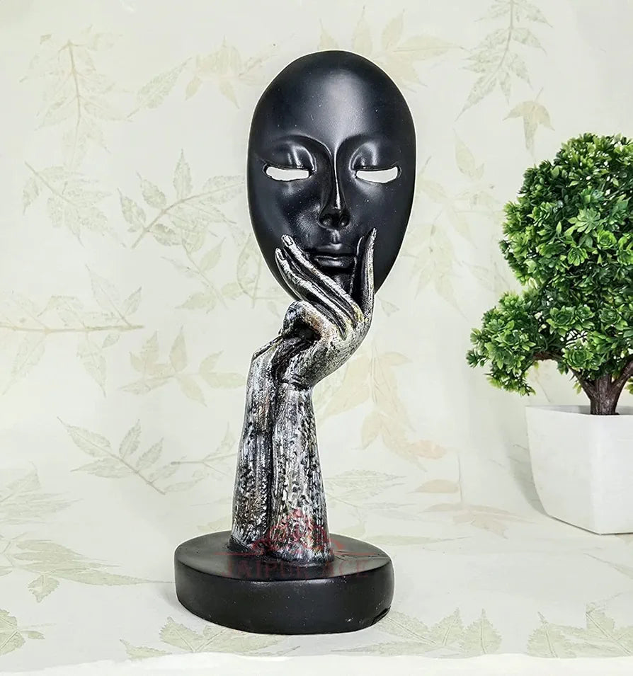 Jaipur Ace Lady Face Fantasy Statue Sculptures Showpieces Black Face L ...