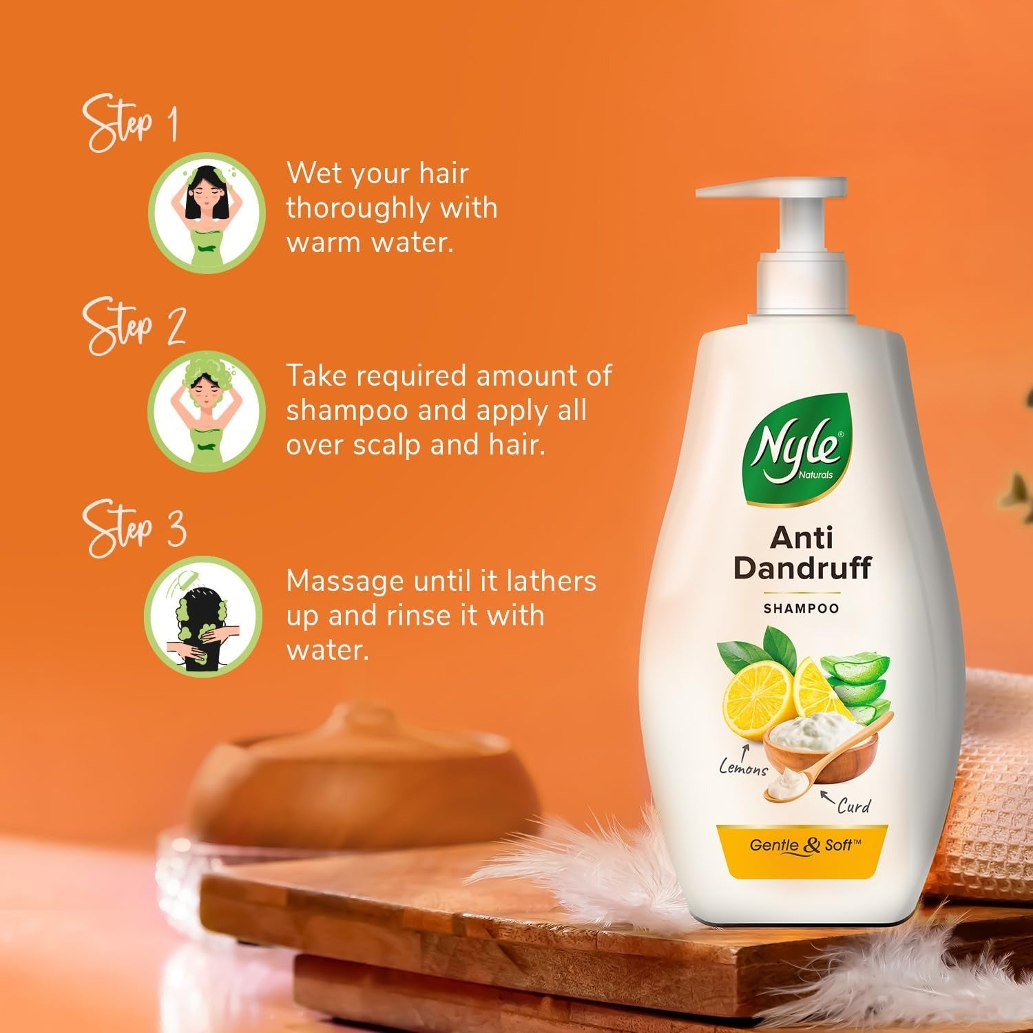 Nyle Naturals Anti Dandruff Shampoo - 800 ml - DesiPick