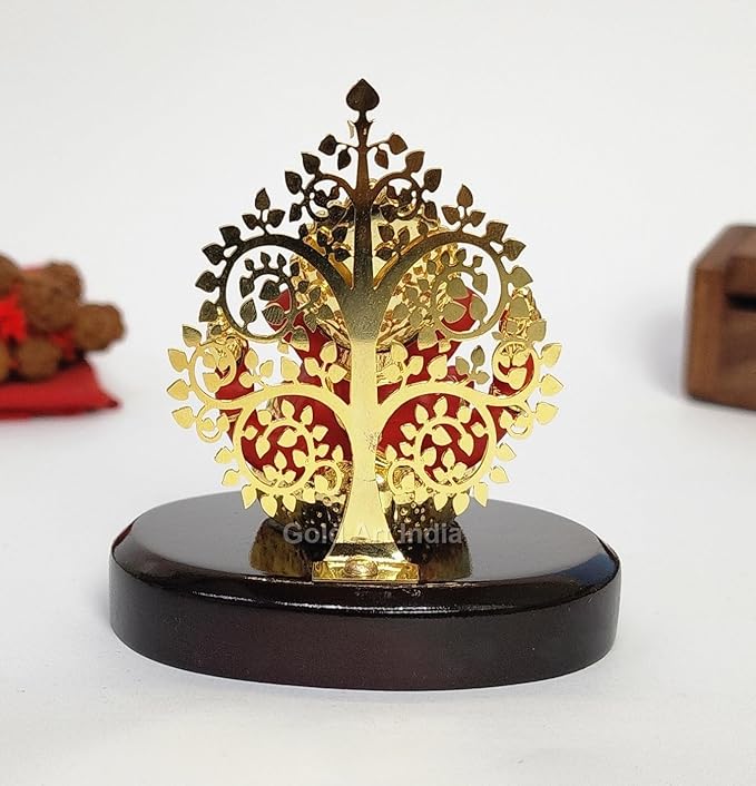 Gold Art India Lord Ganesha Idol Kalpavruksh Tree for Home Entrance Ga ...
