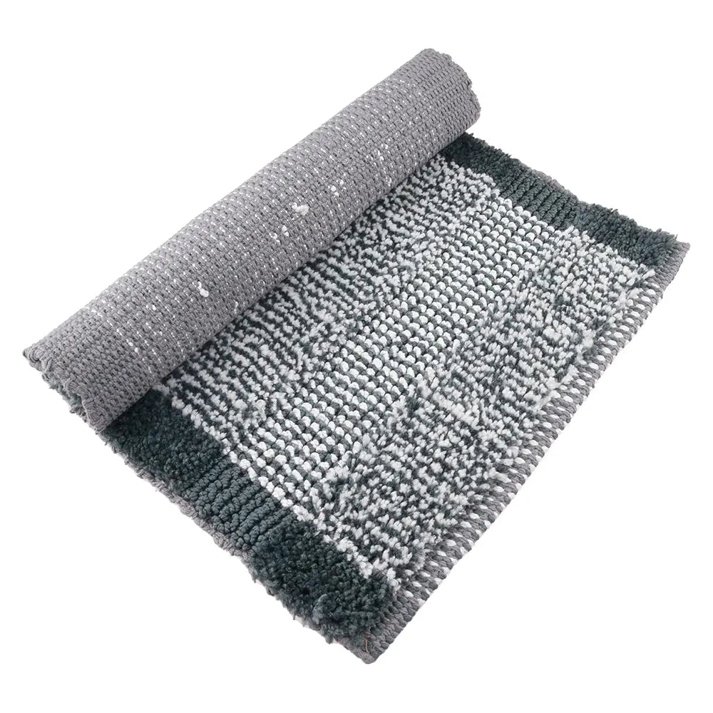 Kuber Industries White Cut Loop Microfiber Entrance Mat Gray Colour ...
