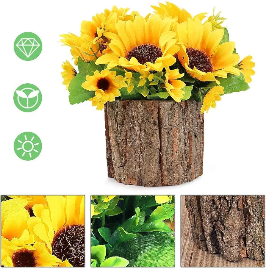 Artificial Sunflowers Fake Potted Plants Artificial Plants Indoors in ...