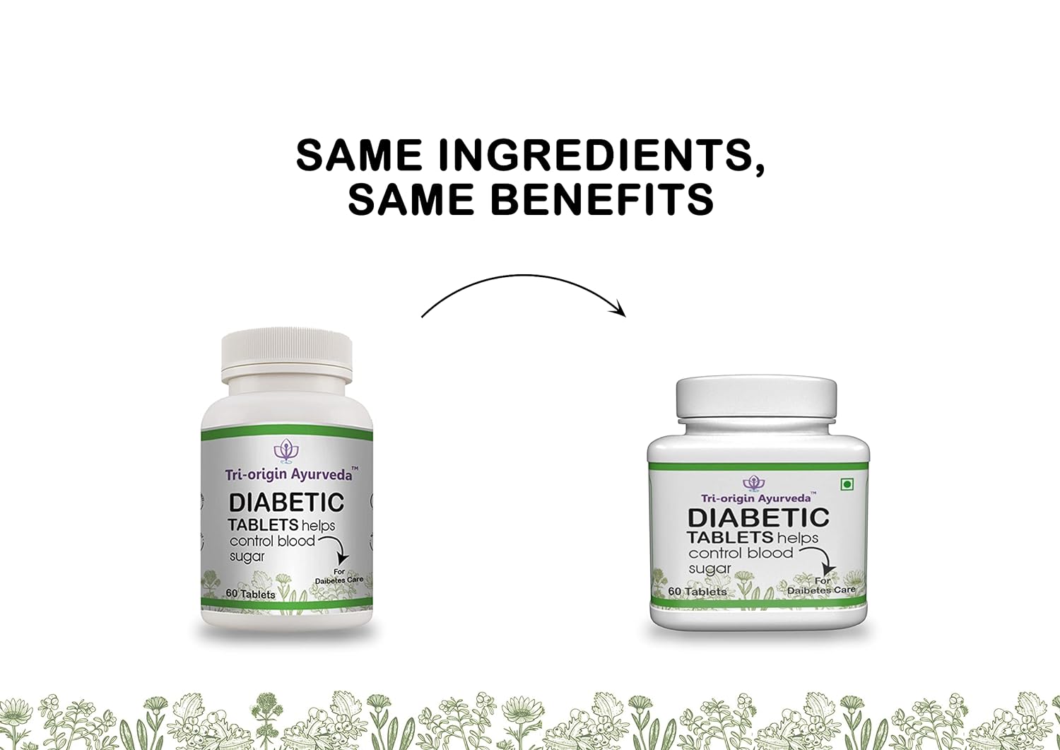 Tri-Origin Ayurveda Diabetic Tablets - 60 Tab - DesiPick