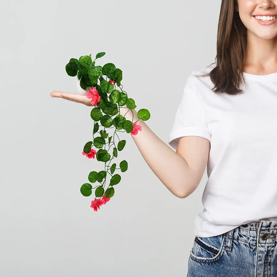 Artificial Flower Vine Plants Falling with Small Size Pot - Natural To ...