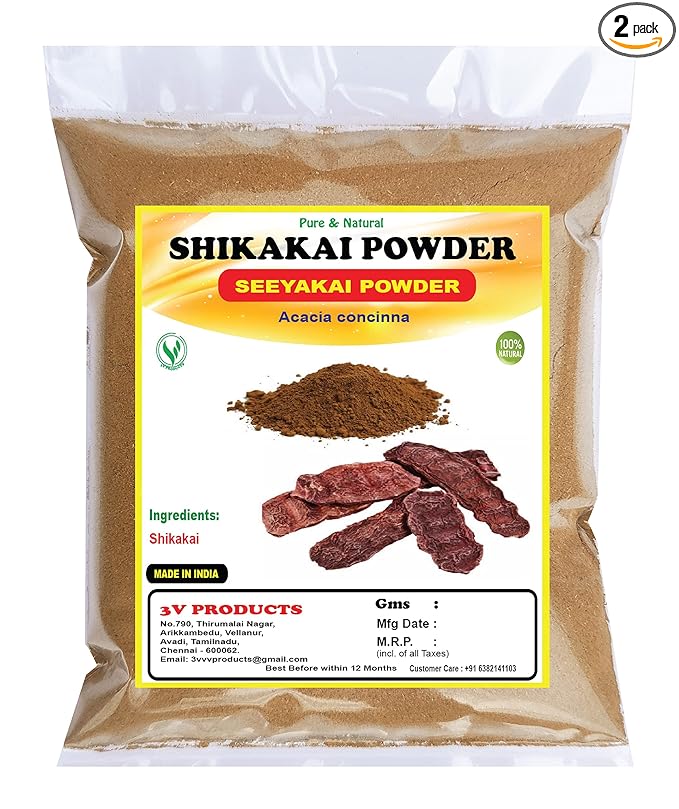 3V Products Shikakai Powder - Pack of 2 - 50 gms - DesiPick