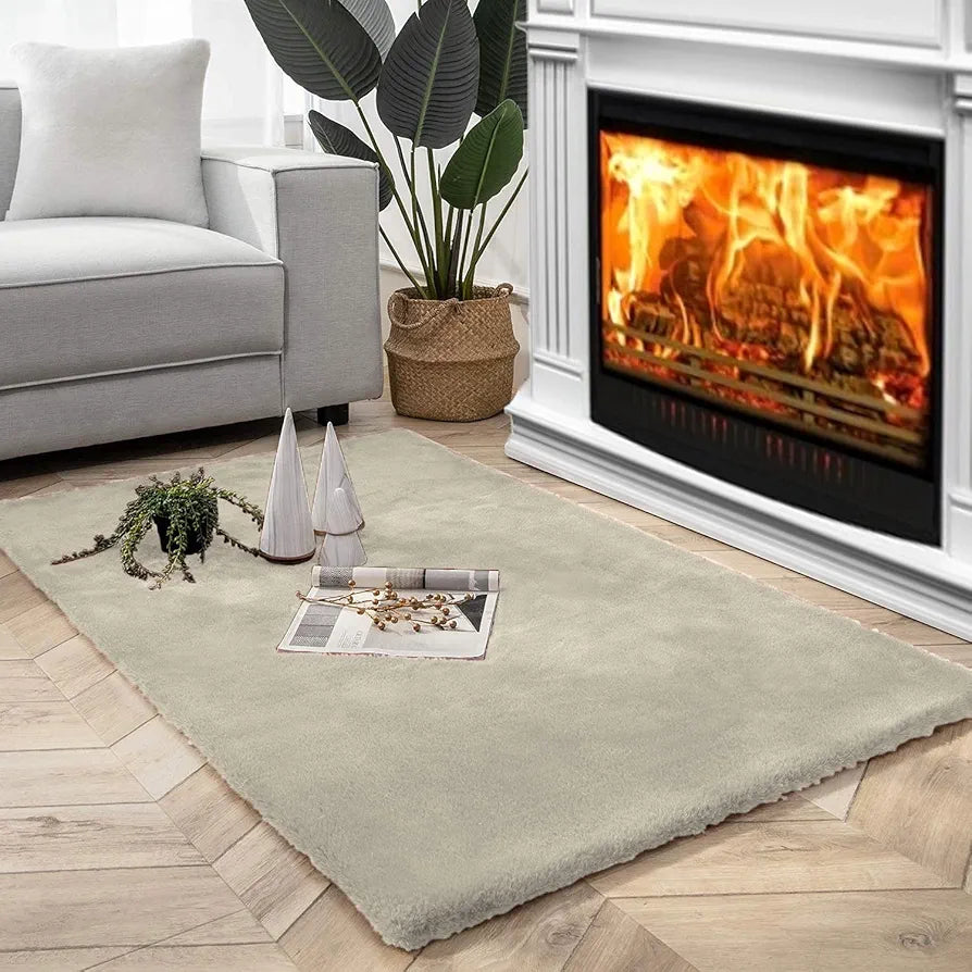 Luxe Home International Ruffle Floor Rug Floor 3 X 5 Ft Colour Beige ...