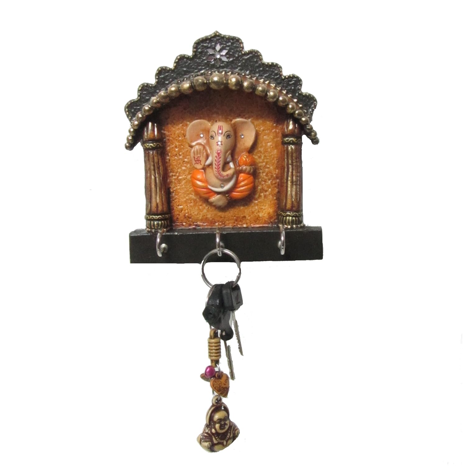 Ecraftindia Papier - Mache Key Holder With Lord Ganesha - DesiPick