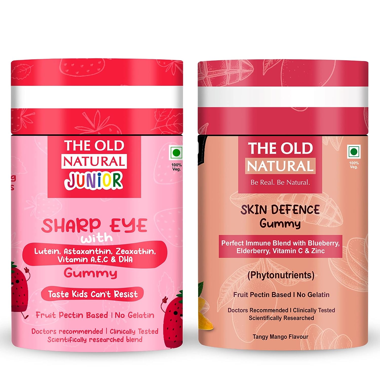 The Old Natural Sharp Eye Gummy and Skin Defence Fruit Pectin Gummy fo ...