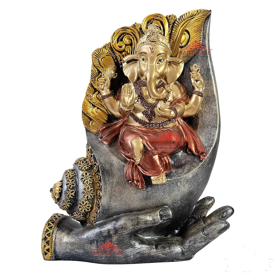 Jaipur Ace Ganesh Idol Ganesh Statue Sitting on Conch With Hand Shank ...