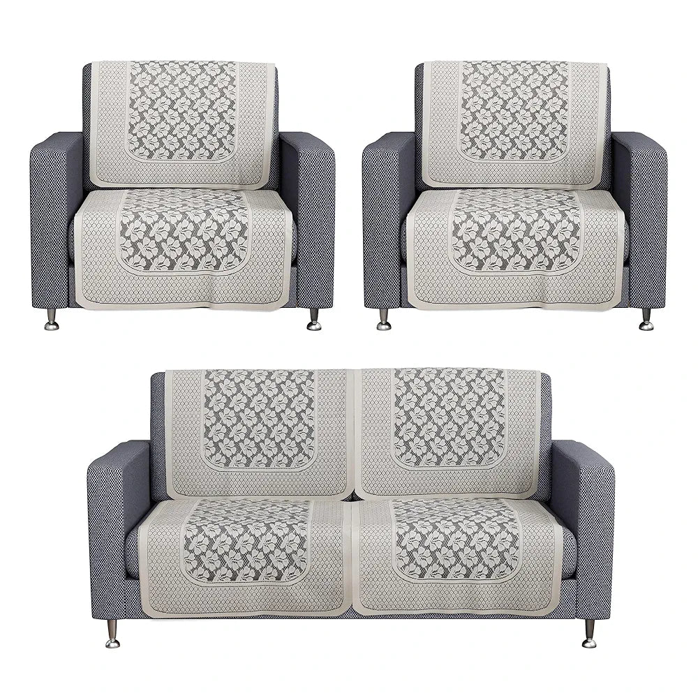 Kuber Industries Sofa Cover Net 2+1+1 Seater Sofa Slip Cover Set Plain ...