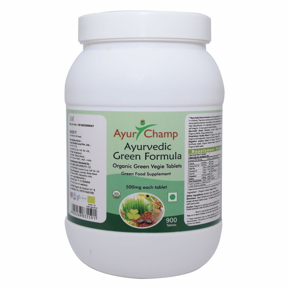 Ayur Champ Green Formula - 900 Tablets - DesiPick