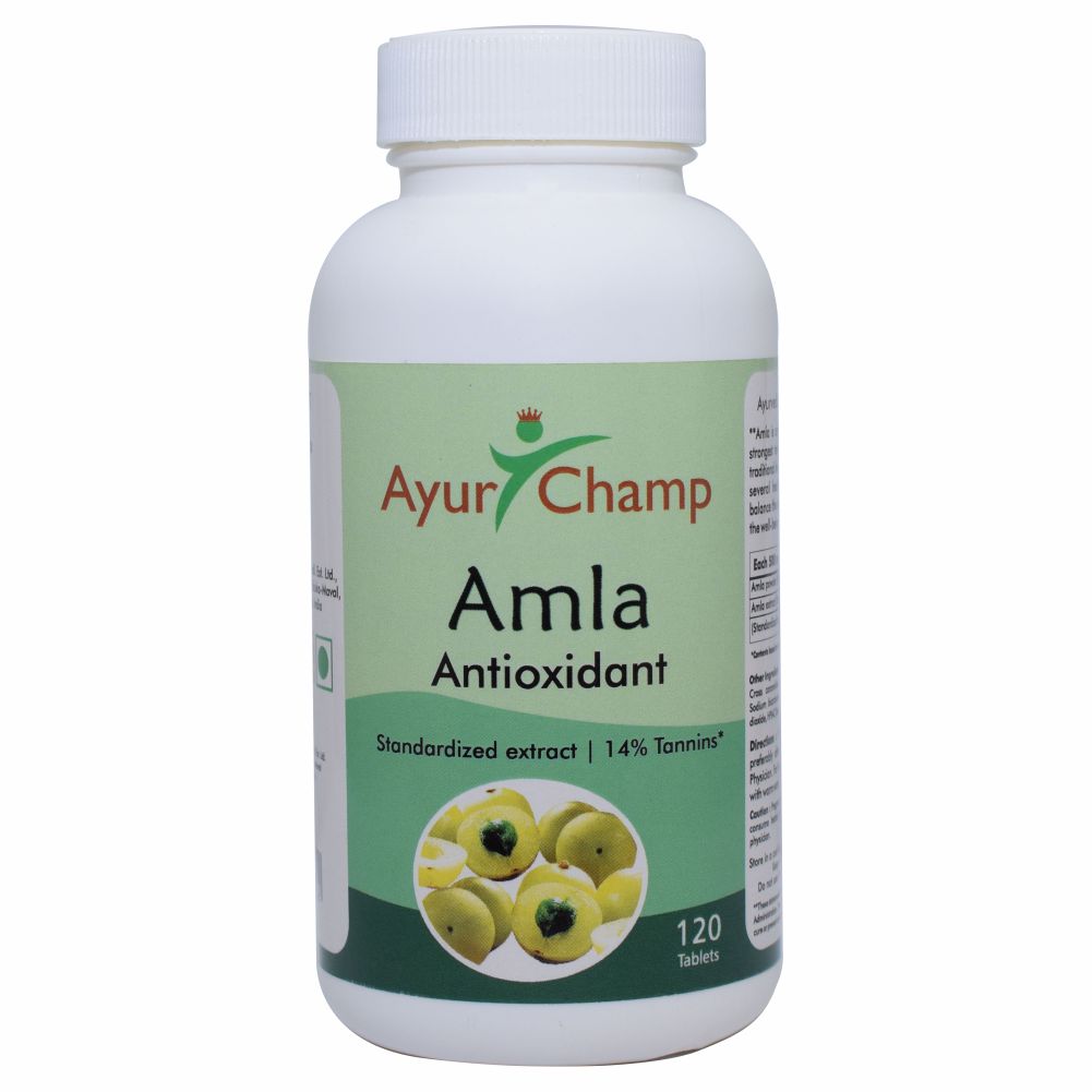Ayur Champ Amla - 120 Tablets - DesiPick