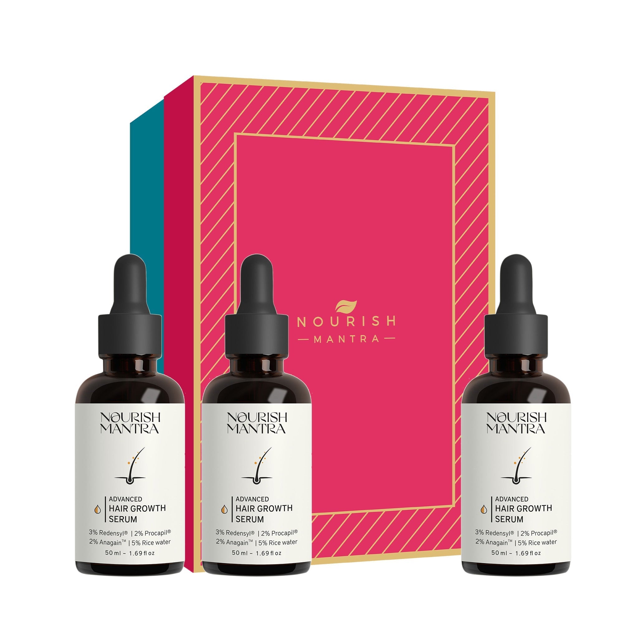 Nourish Mantra Advanced Hair Growth Serum - 50 ml (Pack of 3) - DesiPick