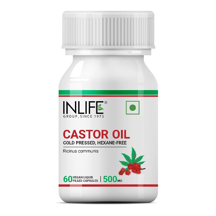 INLIFE Castor Oil Supplement - 60 tabs - DesiPick