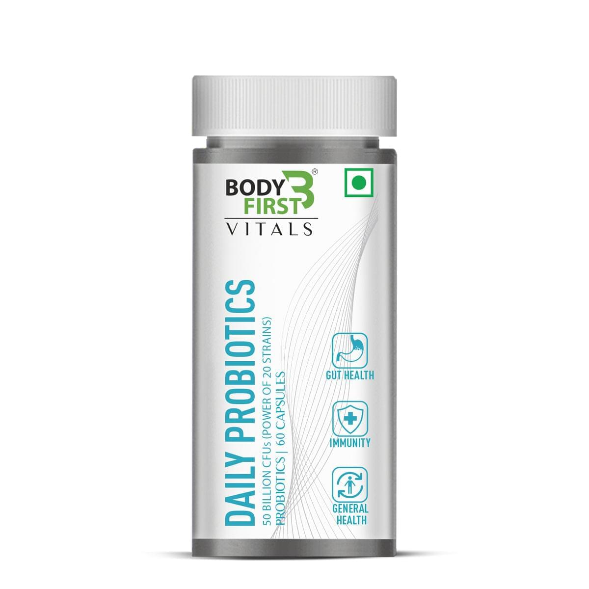 Body first Daily Probiotics 50 Billion CFU 450mg - 60 tabs - DesiPick