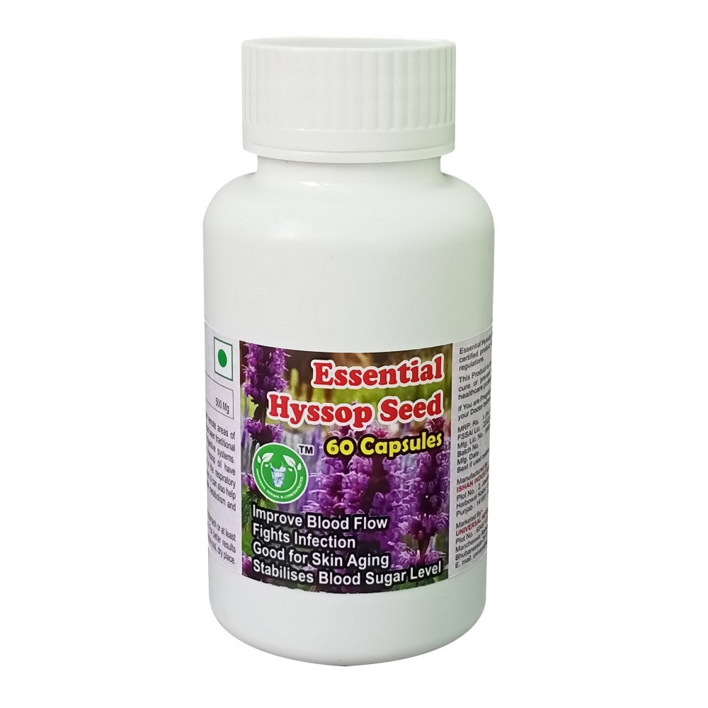 Universal Herbal & Concentrates Essential Hyssop Seed - 60 Capsules ...