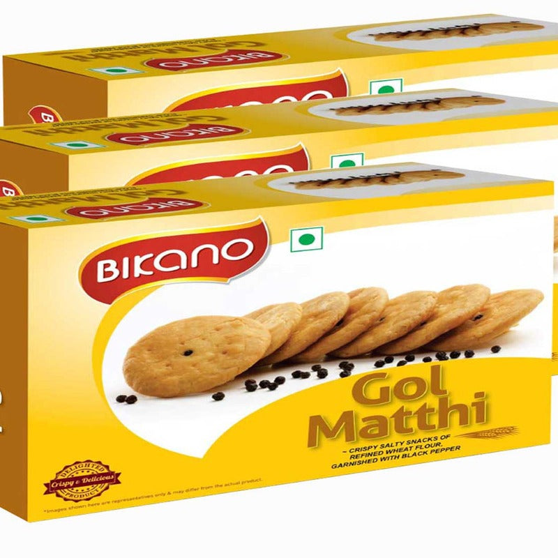 Bikanervala Bikano Gol Mathi - 400 gms - Pack of 3 - DesiPick