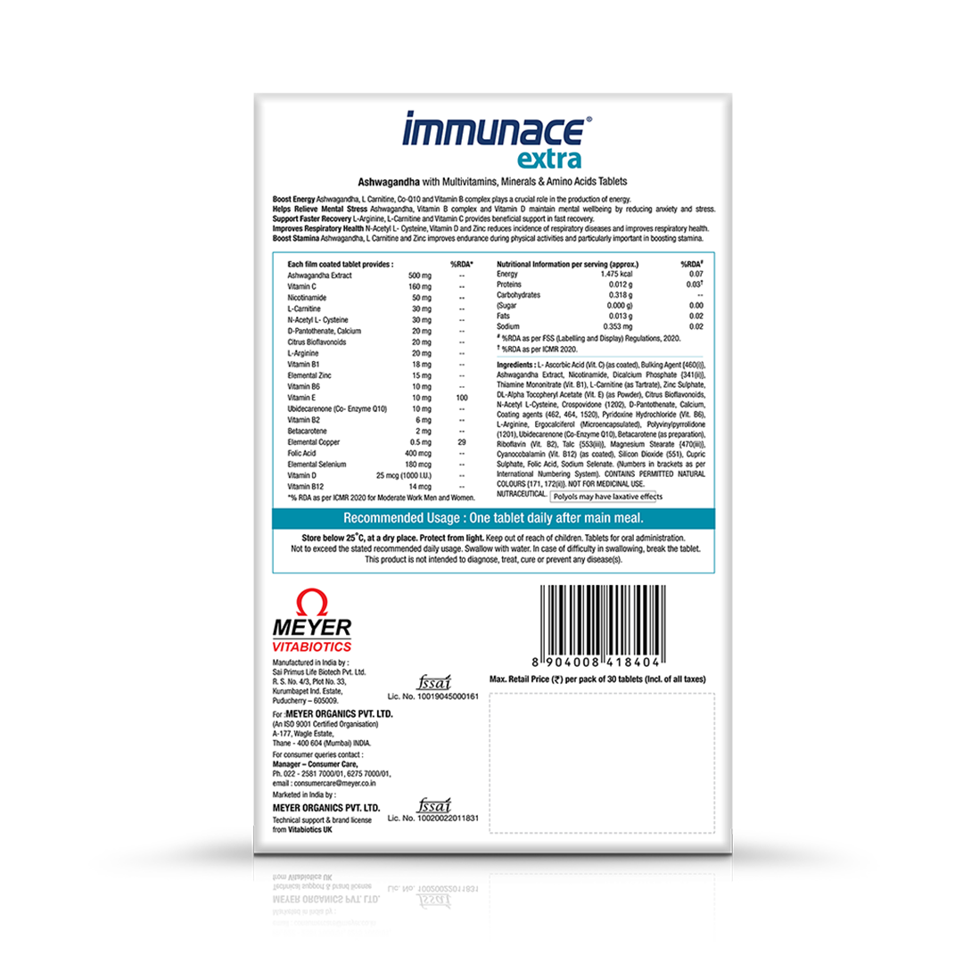 Vitabiotics Immunace Extra Tablets - 30 tabs - DesiPick