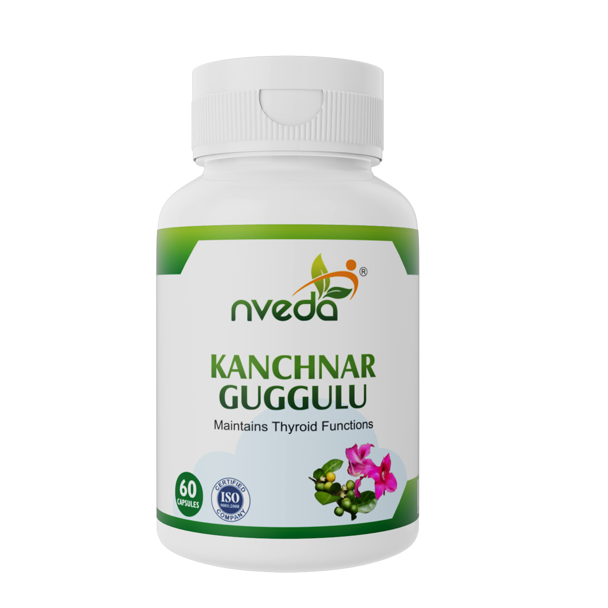 Nveda Kanchnar Guggulu - For Thyroid Function - 60 Capsules - DesiPick