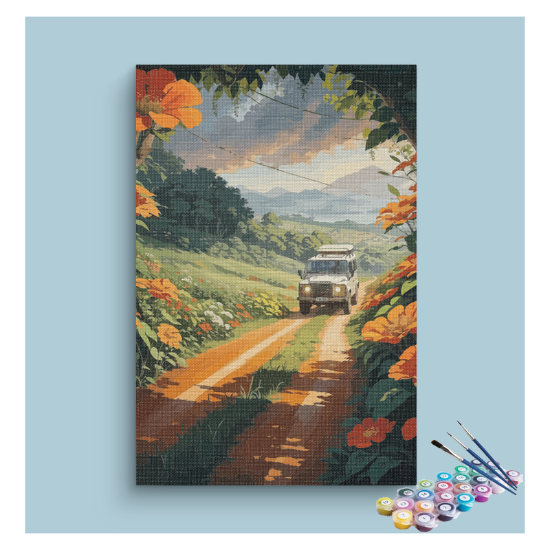 Eazy Arts Scenic Off-Road Adventure Paint by Numbers Kit - DesiPick