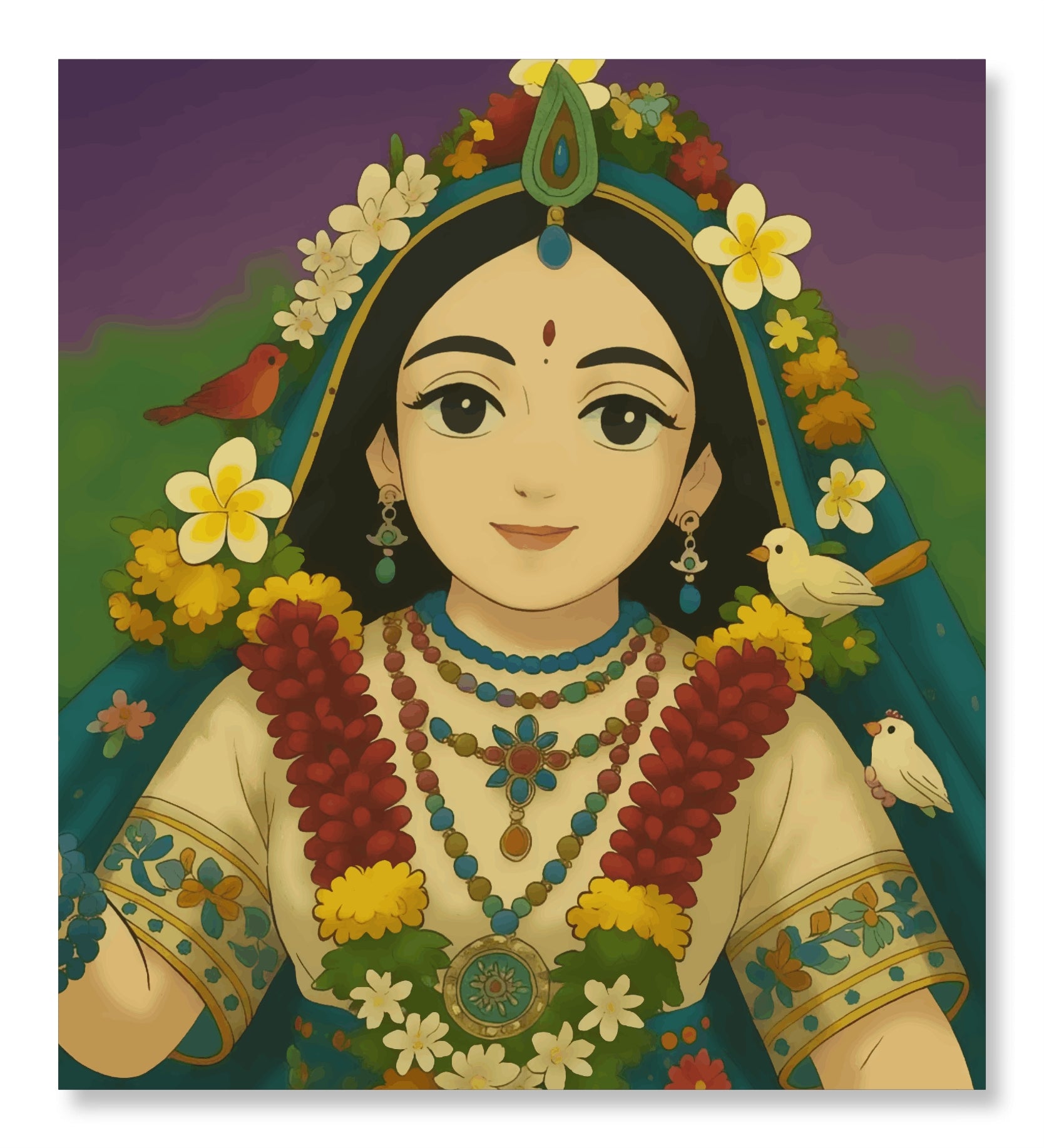 Paint Waint Shreemati Radha Rani Ghibli Addition Radhaji - DesiPick