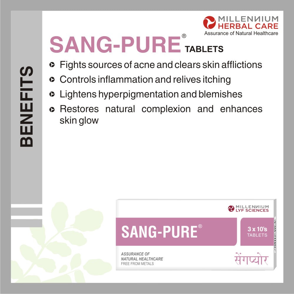 Millennium Herbal Sang-pure Tablets - 120 Tablets - DesiPick