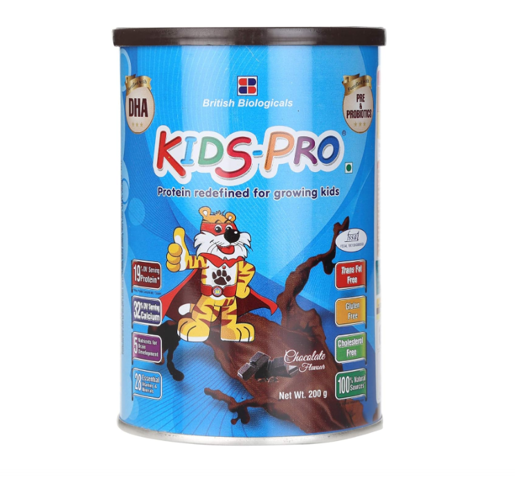 British Biologicals Kids-Pro Protein Flavour Powder Chocolate - DesiPick
