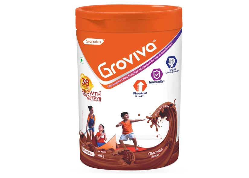 Groviva Child Nutrition Supplement Powder Jar - 400g (Chocolate) - DesiPick