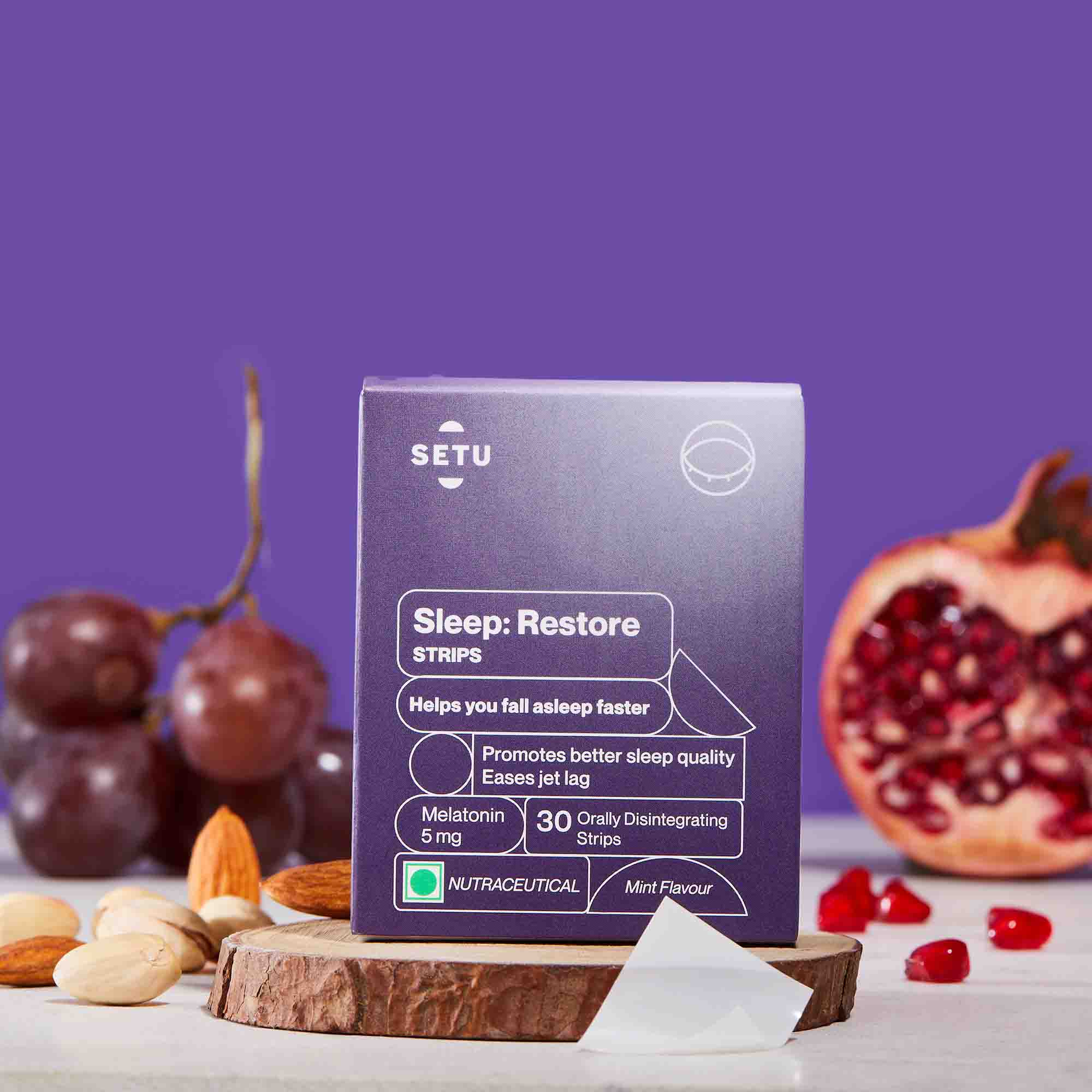 Setu Sleep Restore Strips Melatonin 5 mg - 30 strips - DesiPick